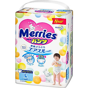 Japanese Diapers Pants Merries L (Large) 9-14 Kg. 44 + 6 Pieces