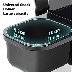 Car Back Seat Cup Organizer Cell Phone Drink Holder Headrest Backseat Holder Tray Black