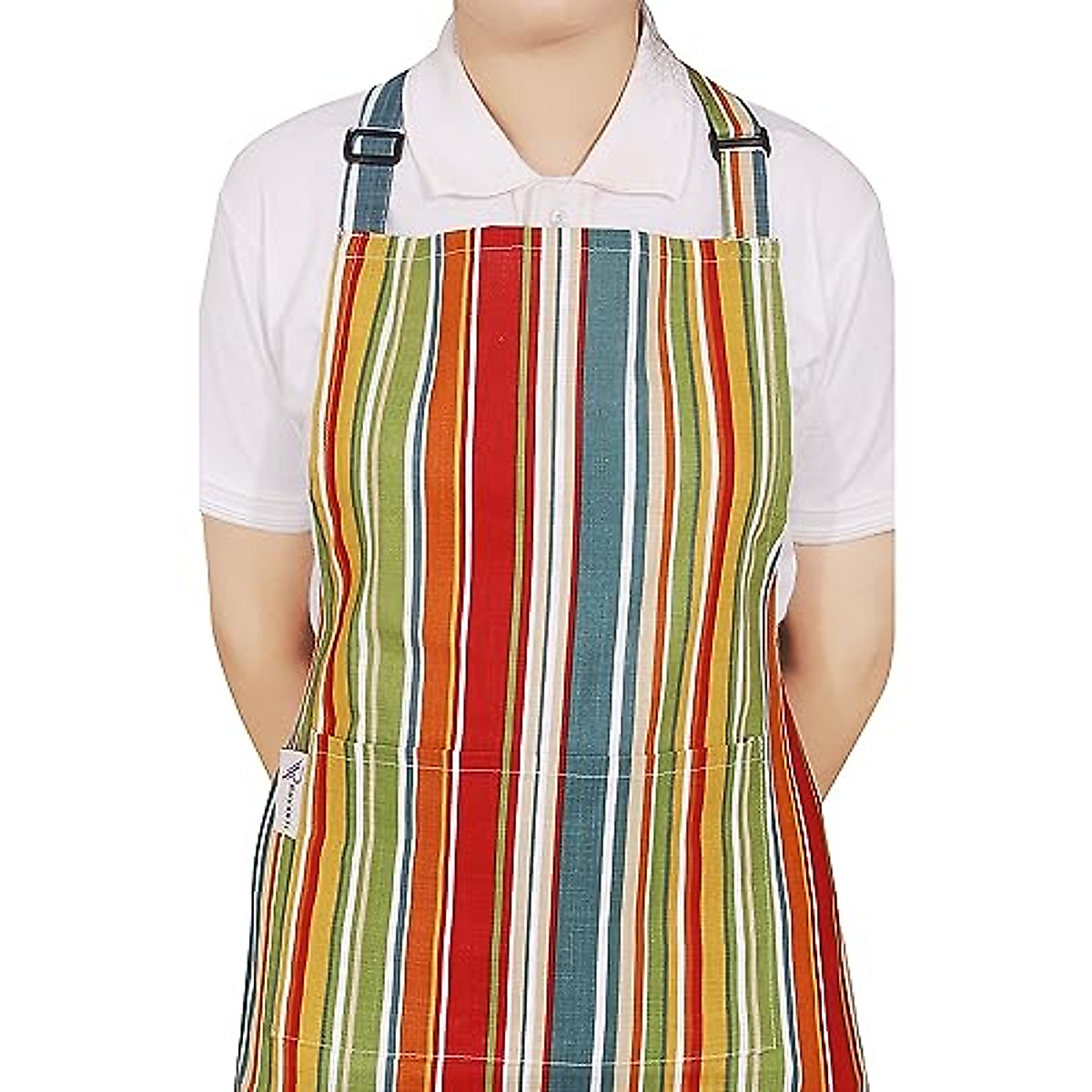 RUVANTI 100% Cotton Cute Aprons for Women with Pockets Adjustable upto XXL, Cooking, Kitchen, Server, Chef Apron
