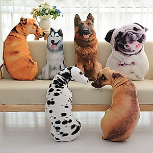 Toyvian 1PC 3D Dog Throw Pillow 3D Simulation Plush Stuffed Animal Cushion Pillow Toy for Kids, Home, Bed, Sofa (Hound 50cm)