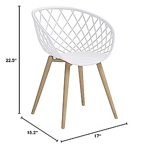 Jamesdar Kurv Mini Kids Chair, Set of 2, White/Natural