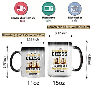Humorous Gift for Chess Players Smart People Game Saying 11oz 15oz Color Changing Mug