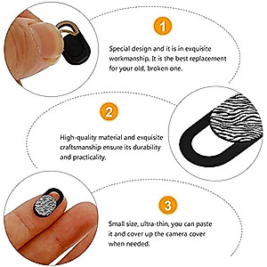 OSALADI Computer Camera Computer Camera Computer Stickers 3pcs Webcam Cover Slide Laptop Camera Cover Slide Blocker for Computer Tablets Black Slides Computer Stickers Computer Stickers