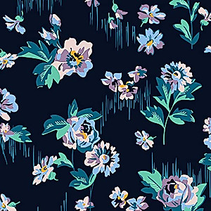 Vera Bradley Women's Performance Twill Work Tote Bag, Navy Garden, One Size