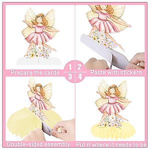 Fairy Honeycomb Centerpieces 11Pcs Fairy Birthday Party Centerpieces for Table Fairy Tale Theme Birthday Party Table Decorations for Floral Fairies Theme Baby Shower Supplies