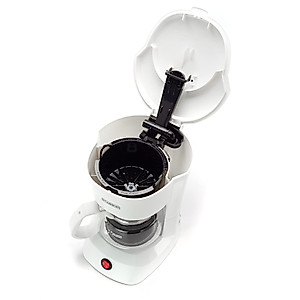 Dominion 4-Cup Coffeemaker Compact Coffee Pot Brewer Machine, Quiet Operation with On / Off LED Indicator Light, Convenient Cord Storage and Auto Pause Feature, Easy Anti-drip Coffeemaker with Coffee