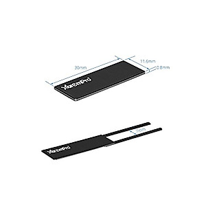 XtremPro Webcam Cover Privacy Shield for Computer, Mac, MacBook Pro, iMac, Laptop, Surfcase Pro, Phone, 0.03 in Ultra Thin Camera Blocker Privacy Shield - Black/Silver (Black)