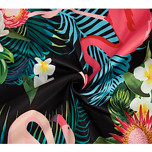 WUJIAONIAO Travel Luggage Cover Baggage Suitcase Protector Fit for 18-32 Inch Luggage (S (for 18-20 inch luggage), Flower flamingo)