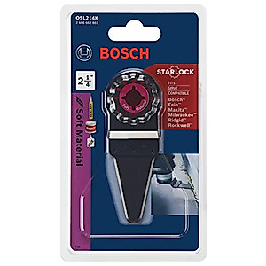 BOSCH OSL214K 1-Piece 2-1/4 In. Starlock Oscillating Multi Tool Soft Materials Bi-Metal Caulk Knife Blade for Removing Caulk and Sealants