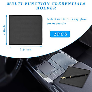 Kewucn 2 Pack Car Registration Insurance Holder, 10.55''×4.8'' Essential Auto Card Glove Box Organizer, Vehicle Interior Accessories Perfect for Most Car, Truck, SUV(Black)