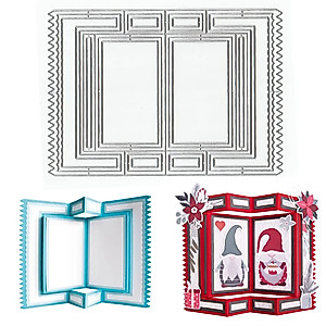 3D Card Shape Dies for Card Making, Storybook Folder Nested Rectangle Frame Cutting Die for Scrapbooking on Clearance Paper Crafting Decor DIY Album