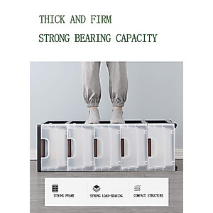 TENGZHENSHOP 5-Drawer Rolling orage Cart on Wheels, Clearview Craft orage ntainers Bins, Black Frame & Clear orage Drawers