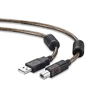 Tan QY Active USB 2.0 Printer Cable 100Ft - A-Male to B-Male High Speed Printer/Scanner/Repeater Cable for HP, Canon, Lexmark,Dell, Samsung etc (100Ft/30M)
