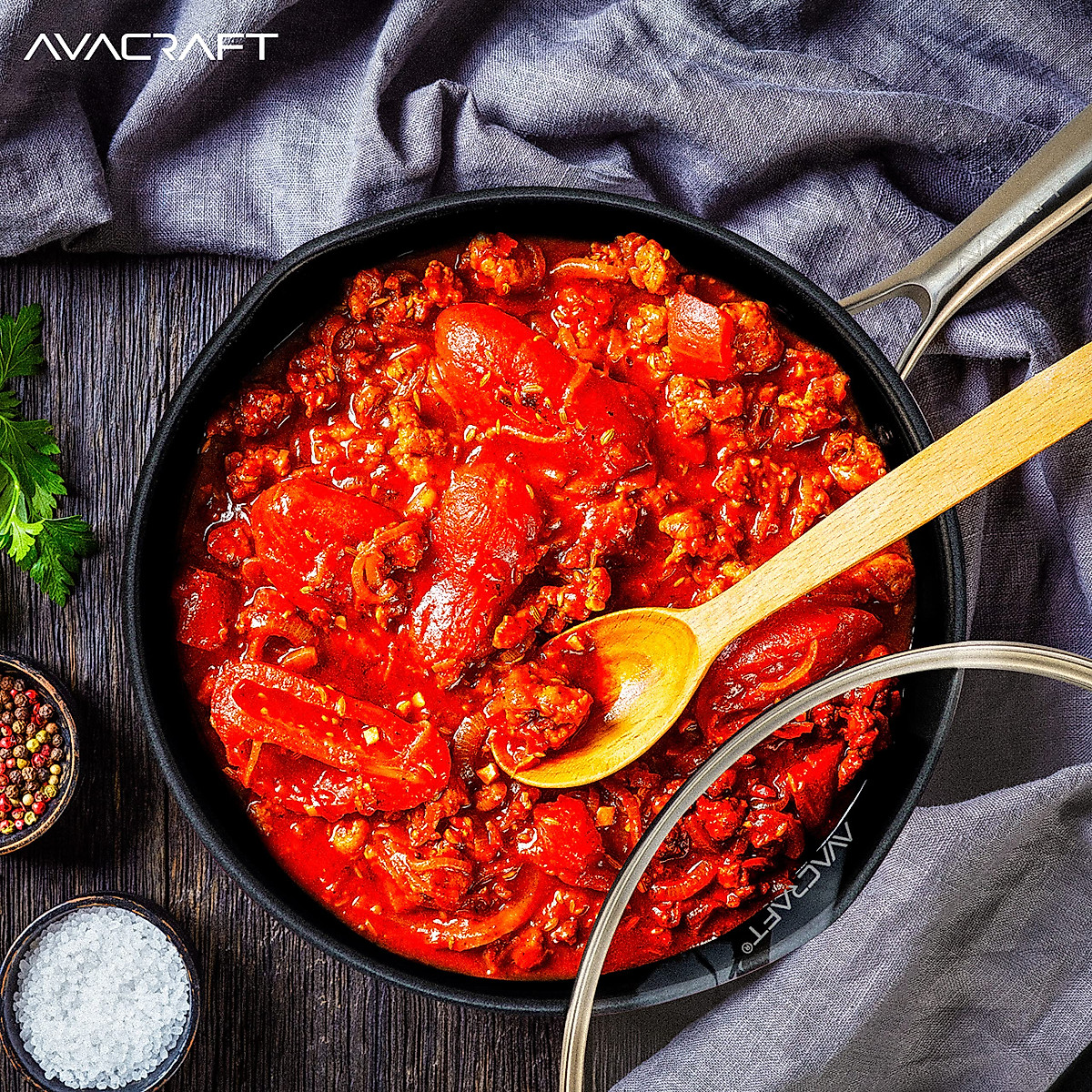 AVACRAFT Ceramic Nonstick Frying Pan with Lid, Egg Pan, Ceramic Nonstick Skillet, 100% PFOA, PTFE Toxins Free Cooking Pan, Best Ceramic Pans for Cooking (10 Inch Non-Stick Frying Pan)