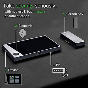 Keevo Model 1 Crypto Wallet (Cold Storage, Hardware Ledger) - Secure, Safe & Trusted Cryptocurrency Wallet & Ledger for Bitcoin (BTC), Ethereum (ETHER), NFT and Digital Assets