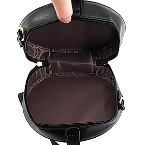 Danse Jupe Women Handwoven Round Rattan Bag Hobo Straw Beach Crossbody Shoulder Tote Handbag Black