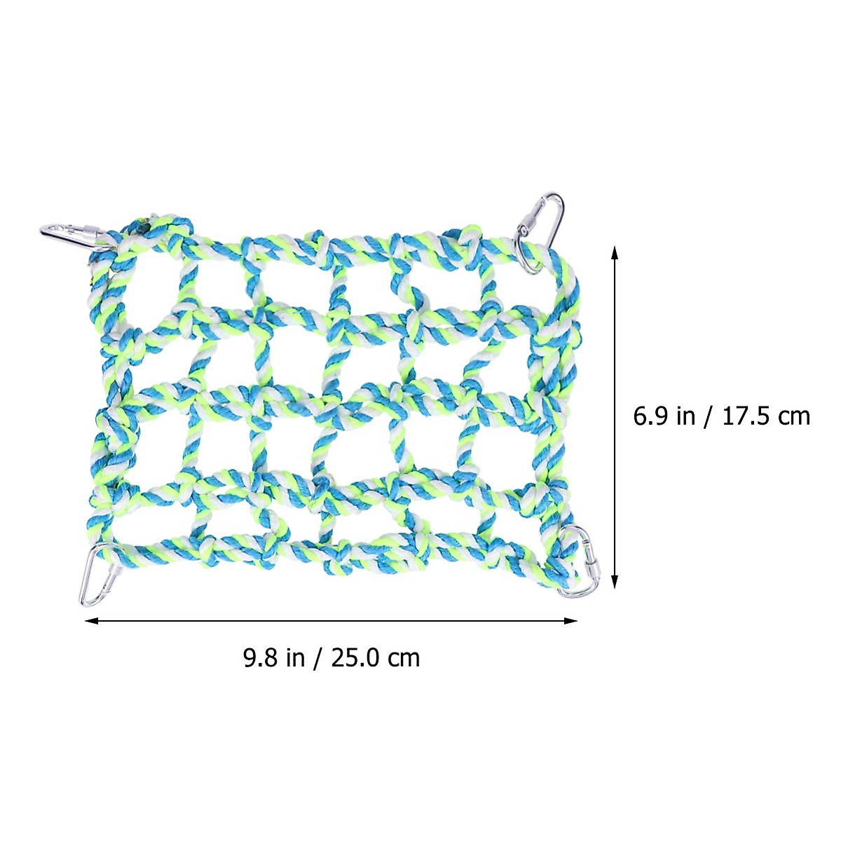 TEHAUX Rat Cage Accessories Toy for Parrots Ferret Hammock for Cage Small Animal Rope Net Ferret Climbing Rope Net Swing Toy for Parrot Bird Toys Parrot Toys Hamster Toys Pet Hammock Net