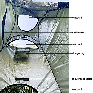 Petgin Pop Up Changing Room Privacy Tent – Instant Portable Outdoor Shower Tent, Camp Toilet, Rain Shelter for Camping & Beach with Carry Bag-Army Green
