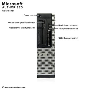 Dell Optiplex 990 DT Business Computer,Intel Core i5 2400 Upto 3.4G,16G DDR3,2T,DVD,WiFi,VGA,DP,Win 10 Pro 64 bit-Multi Language Support-English/Spanish/French(CI5)(Renewed)