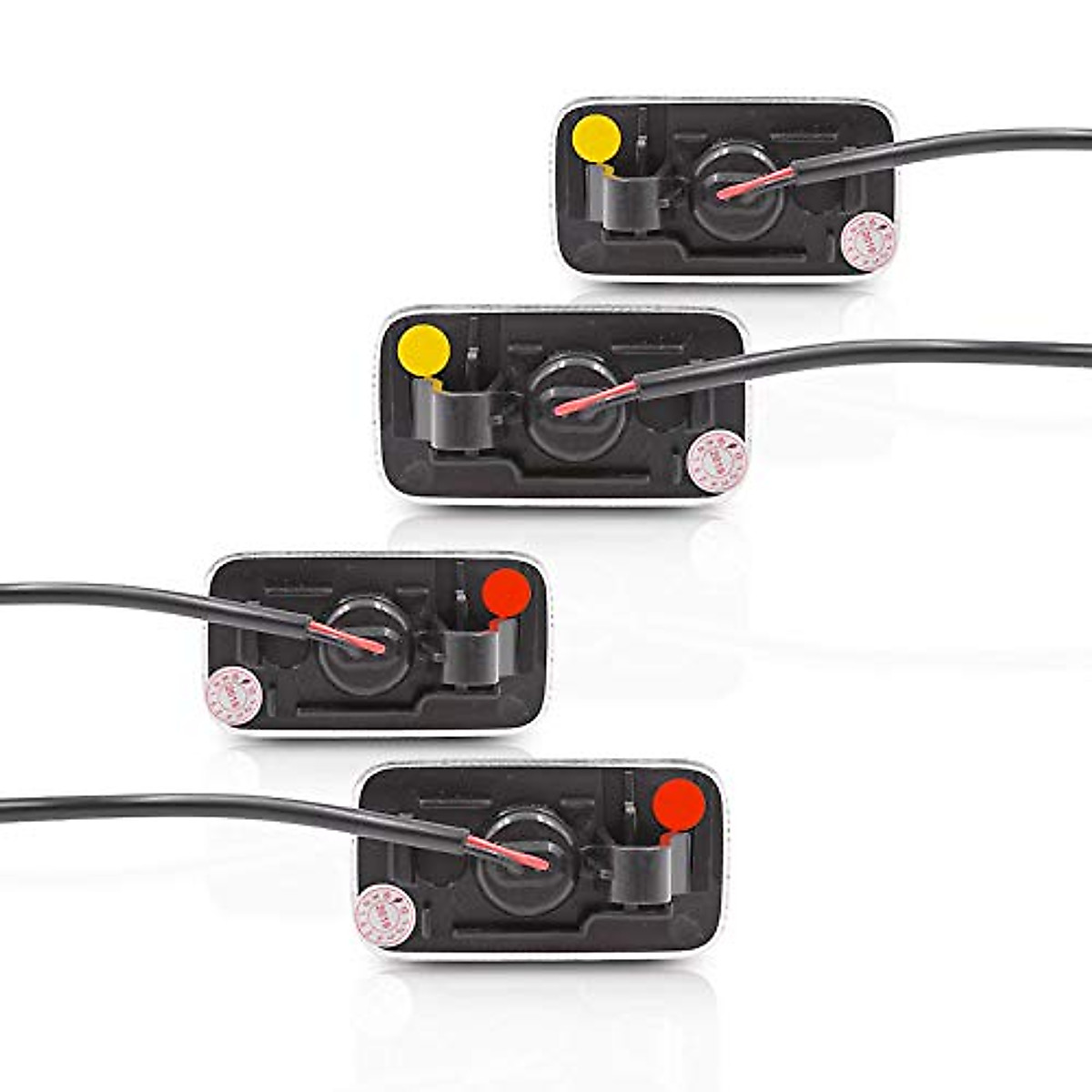 NSLUMO LED Side Marker Lights for Chevy Silverado GMC Sierra 3500 2015 2016 2017 2018 2019 2020 Clear Lens Amber Red Rear Bed Fender Side Markers Replace OEM Sidemarker Lamps