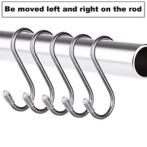 DAJAVE 100 Pack S Hooks for Hanging, 2.5 Inch Heavy Duty S Hook with Plastic Caps, Stainless Steel Small S Hanging Hangers Hooks for Hanging Kitchen Pans, Pots, Cups, Clothes, Bags