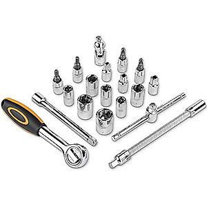 DEKO 196 Piece Tool Set General Household Hand Tool Kit with Rip Claw Hammer,Lineman's Plier, Measure Tape Rule & Plastic Toolbox Storage Case