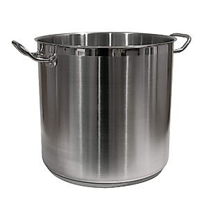 Update International (SPSA-12) 12 Qt Induction Ready Stainless Steel Pasta Cooker w/Cover, Strainer