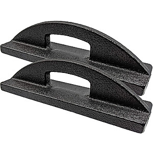 Fabric Pattern Cloth Weight Set of 2 Heavy Duty Iron cast Fabric Weights, PAINTED BLACK (CWT-2)