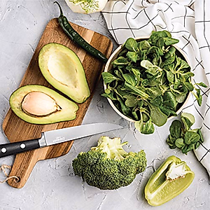 LEGENDARY CHEF Super Sharp Premium Steak Knife Non Serrated- High Carbon Stainless Steel Steak Knives Set of 4 - Triple Rivet Black Walnut Handles