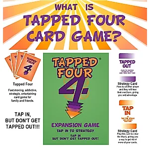 Tapped Four Expansion Card Game - Party Game, Up to 11 Players - Friends, Family, Fun, Luck, Laughter and Nonstop Entertainment