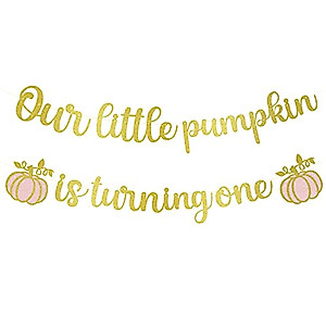 Our Little Pumpkin is Turning one Banner, Little Pumpkin Banner, Little Pumpkin Baby Shower Decorations, Pumpkin First Birthday,Fall Baby Shower Decorations