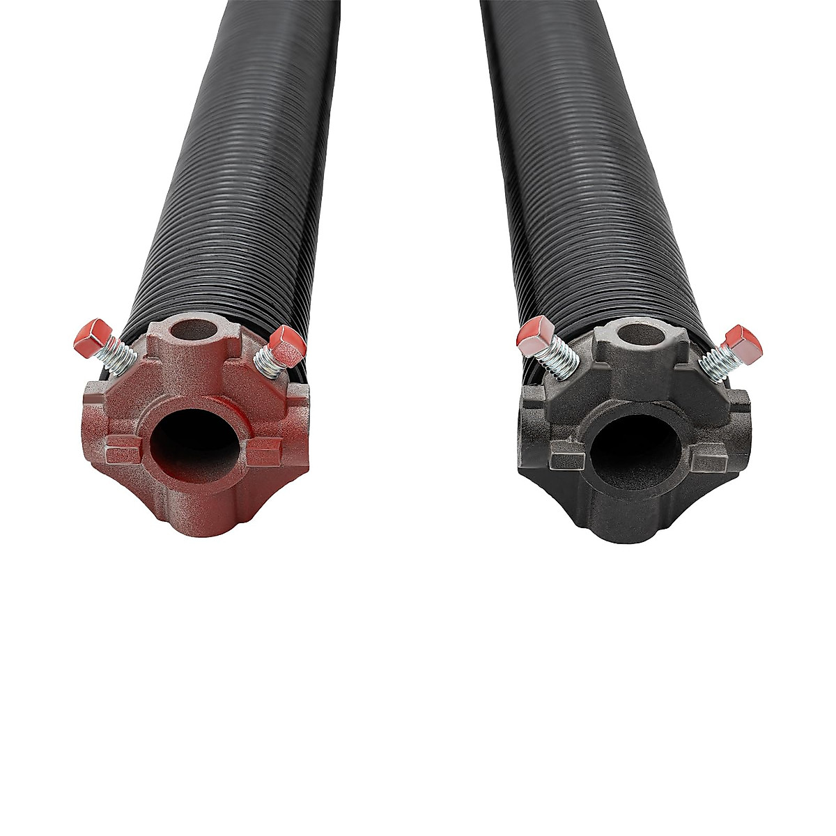 Garage Door Springs Replacement Kit, Pair of 2" Garage Door Torsion Spring Set with Non-Slip Winding Bars & Gloves, Precision Electrophoresis Oil-Free Black Coated, MIN 16,000 Cycles