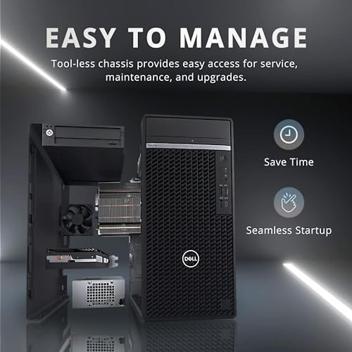 Dell Optiplex 7080 MT Desktop | Core i5-10500 - 512GB SSD Hard Drive - 16GB RAM | 6 cores @ 4.5 GHz Win 10 Pro Black