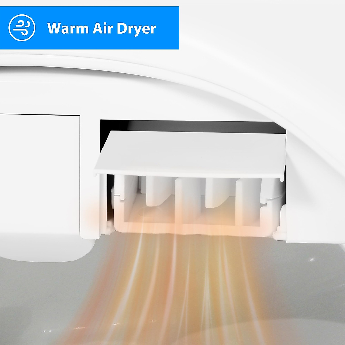 Remote Controlled Electric Bidet Seat for Elongated Toilets, Featuring Electronic Heated Seat, Multiple Spray Modes, Warm Air Dryer, and Adjustable Stainless-Steel Nozzle