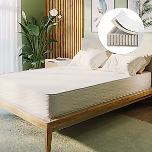 Serenia Sleep Bed Foam Mattress King Size, 10.5-Inch GOTS-Certified Organic Latex Hybrid Quilted Mattress - Medium Firm Mattress in a Box with Soft & Organic Cotton Breathable Cover
