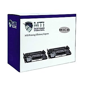 MTI 26A MICR Toner Compatible Replacement for HP 26A 26X | Laser Printer M402 M402dn M402n M402dw M426fdn M426fdw | CF226A CF226X Check Printing Ink Cartridge (Pack of 2)