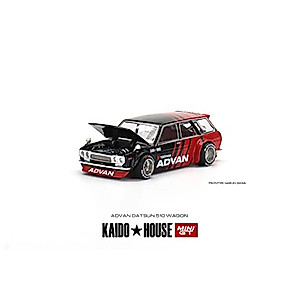 Datsun 510 Pro Street Wagon Advan Yokohama (by Jun Imai) Kaido House 1/64 Diecast Model Car True Scale Miniatures KHMG033