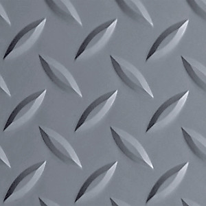 G-Floor Seamless Sheet Vinyl Shed Flooring Cover with Bonded Fibrous Backing - Diamond Tread Pattern (8' x 12', Midnight Black)