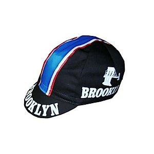 Outdoor Vintage - Anti Sweat Cotton Cycling Cap | L’Eroica, Tour de France, Giro D’Italia Style Bicycle Cap,Team Jersey Caps (Brooklyn Black)