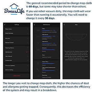 Bonus Life 4-Pack Robotic Vacuum Pads for Roborock S8 Pro Ultra S8 Series Robot Vacuum Replacement Mop Cloth