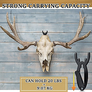 Leifide 15 Pcs European Mount Skull Hanger Antler Style Deer Skull Mount Steel Skull Wall Mount Bracket for Hanging Mounting Elk Deer Antelope Living Room Bedroom Home Decor