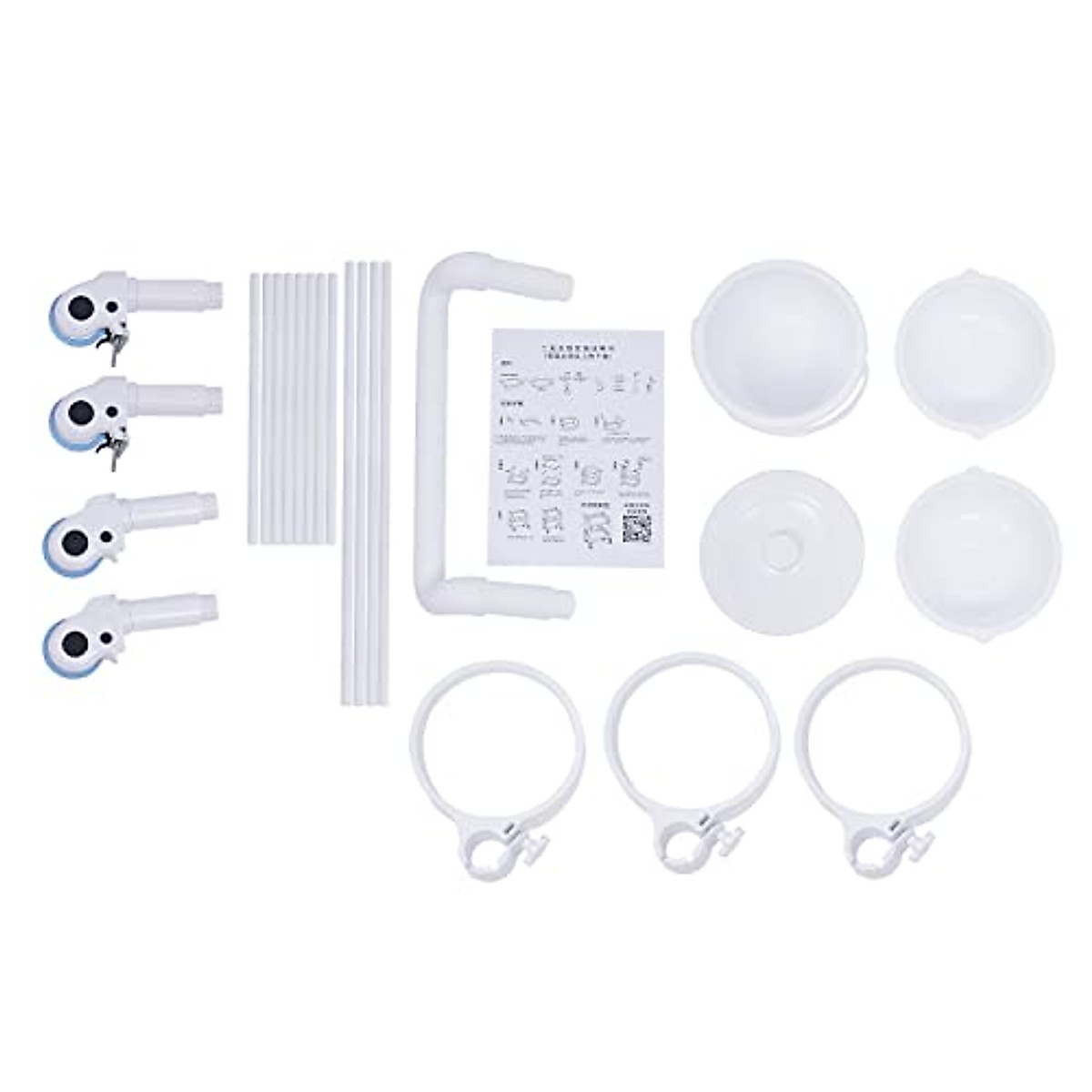 Rolling Utility Cart, 3-Tier Heavy Duty Cosmetology Cart with 360° Swivel Wheels, Dirt Bucket and Drawer for Beauty Salon SPA, Commercial Hospital Office Lab Cart (White)