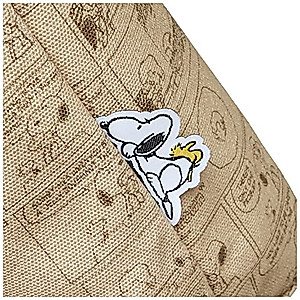Siffler(シフレ) Canvas Tote Bag HAP6009, PN105. Snoopy Comic Mocha