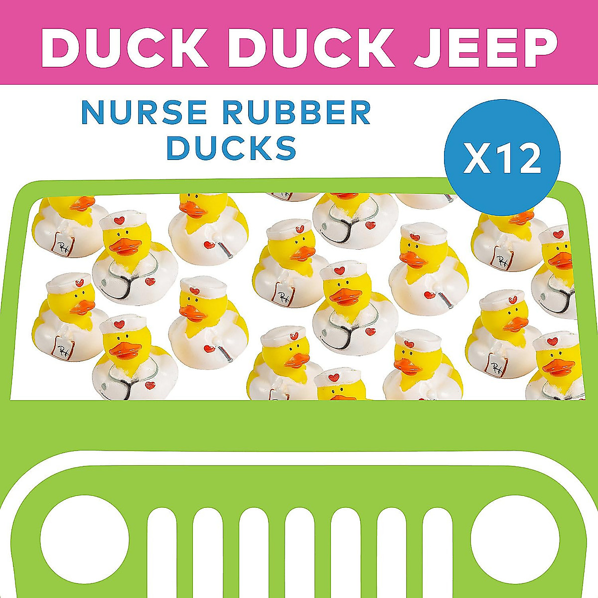 Fun Express 12 Pieces, Nurse Rubber Duckies - 12 Ducks | Nurse's Week Gifts | Nurse Appreciation | Nursing Student Gifts