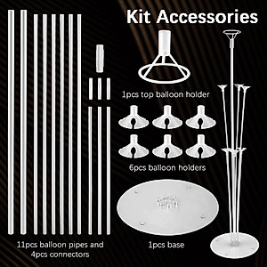 8 Set Balloon Stands for Table Balloon Sticks Balloon Stand Kit Balloon Table Stand Balloon Centerpieces for Tables Balloon Stand Balloon Holder Sticks with Base Wedding Party Baby Shower Decorations
