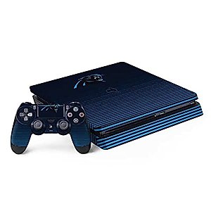 Skinit Decal Gaming Skin Compatible with PS4 Slim Bundle - Officially Licensed NFL Carolina Panthers Breakaway Design