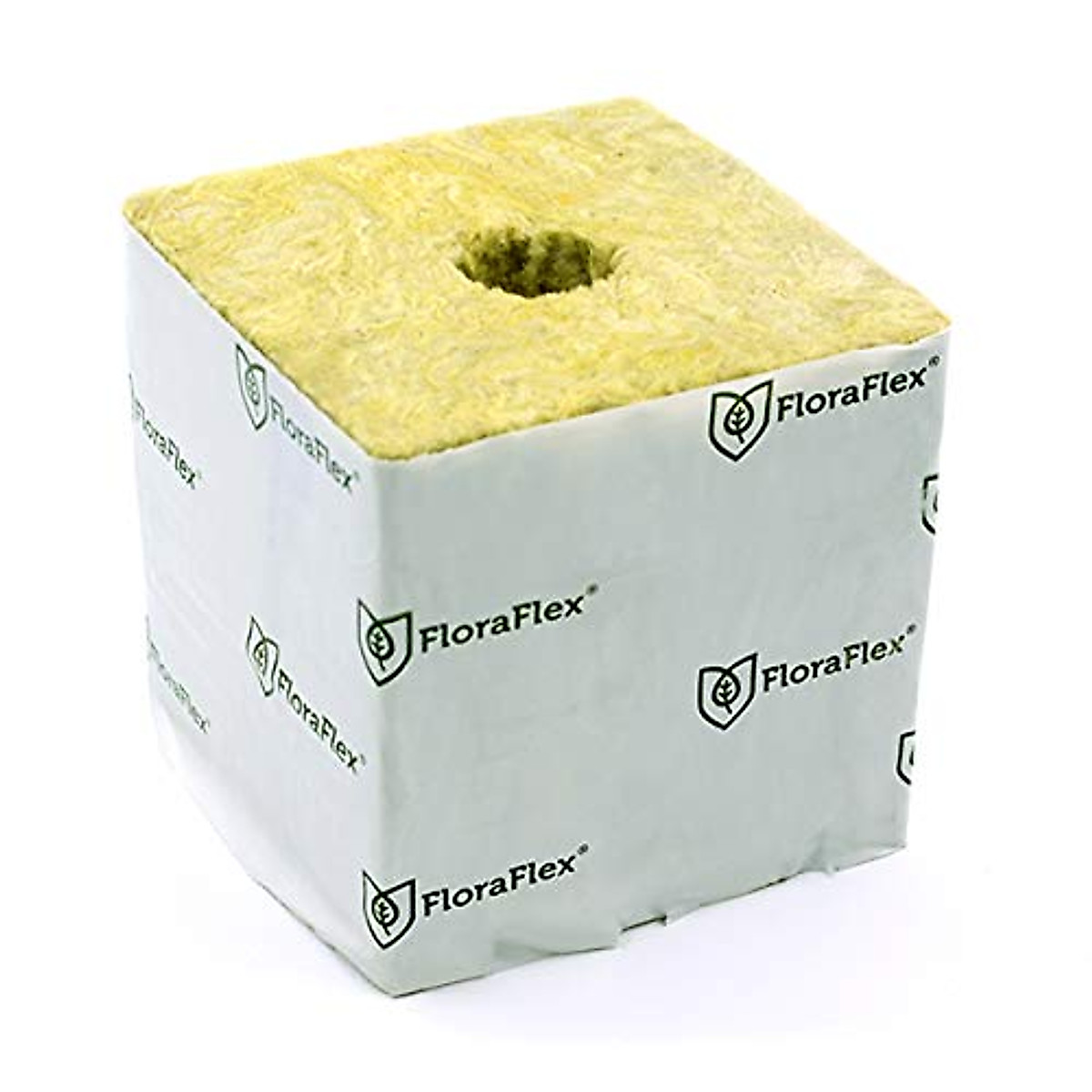 FloraFlex FF-RWKIT6IN-6PL 6" x 6″ Rockwool Kit – 6 Plants, Green