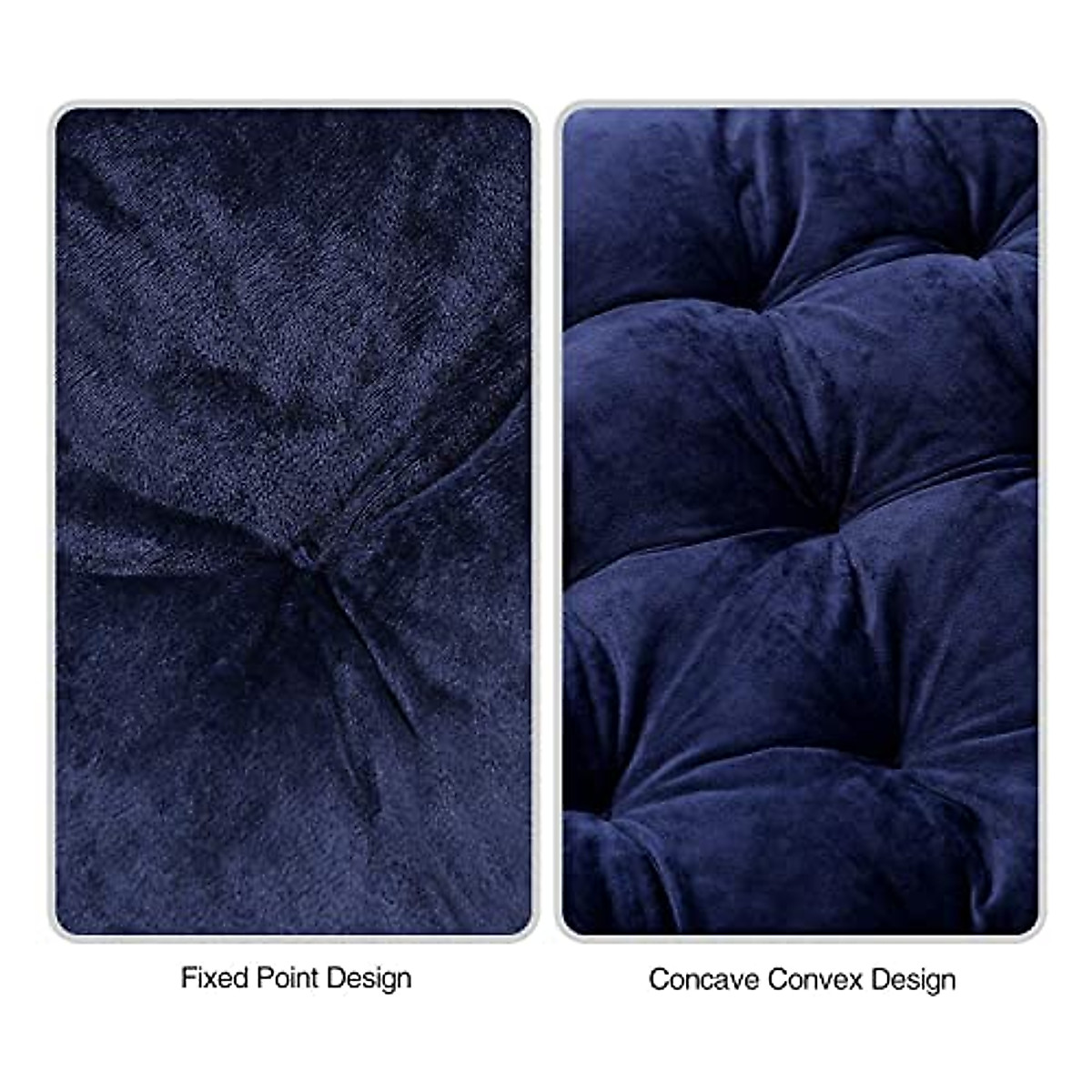 REDCAMP Chaise Lounge Chair Cushion for Patio Furniture, Thicker Soft Comfortable Zero Gravity Chair Pad for Outdoor Indoor Home Office, Blue 65"x21"