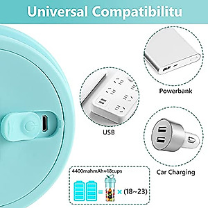 BTOYM Portable Blender, 19oz Personal Hand Blender for Smoothies and Shakes,4400mAh Mini Blender with Rechargeable USB, Six 3D Blades Handheld Juicer Perfect for Home, Travel, Office, Gym