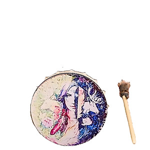 9.84 inch Vegan Sound Healing Drum Shaman Drum Tambourine Deep Bass Divine Sound Spiritual Music Sound Healing Adult Drum Reflection and Meditation (Hind Synergy Drum)